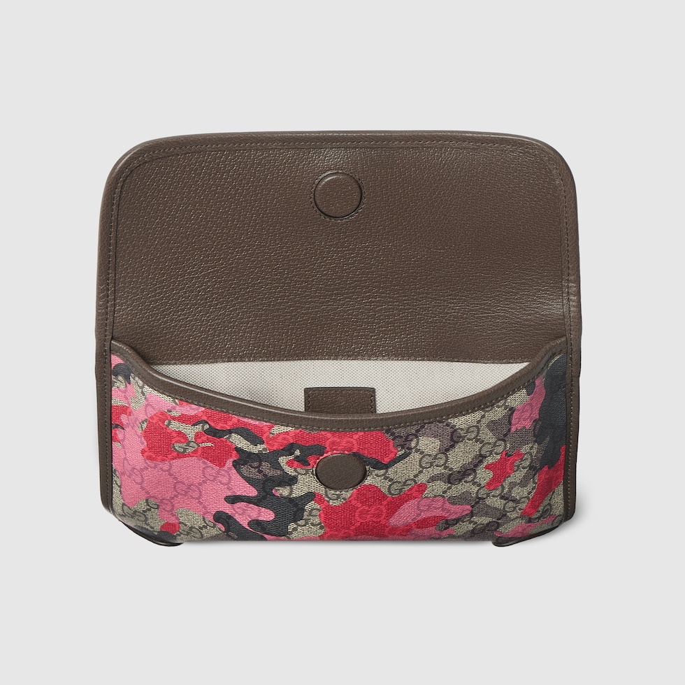 Small GG belt bag in pink and red GG fabric | GUCCI® CA