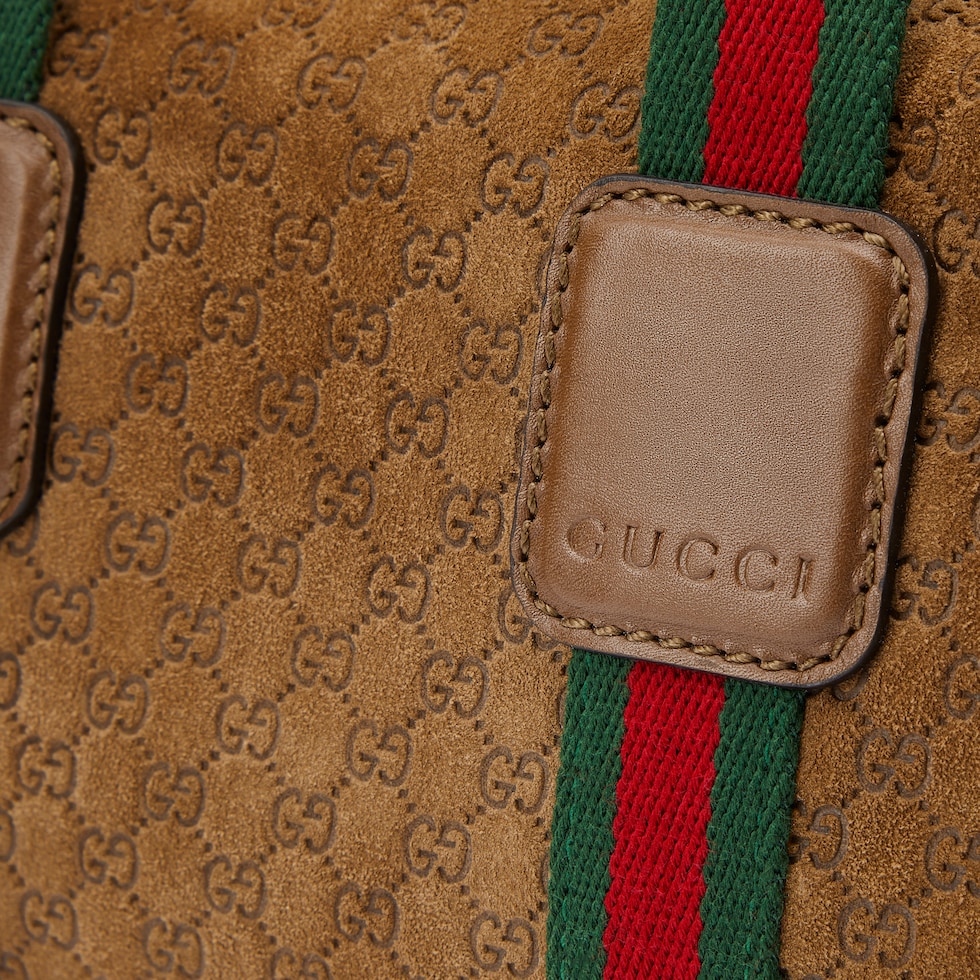 Gucci Mini GG handbag in brown GG suede | GUCCI® UK