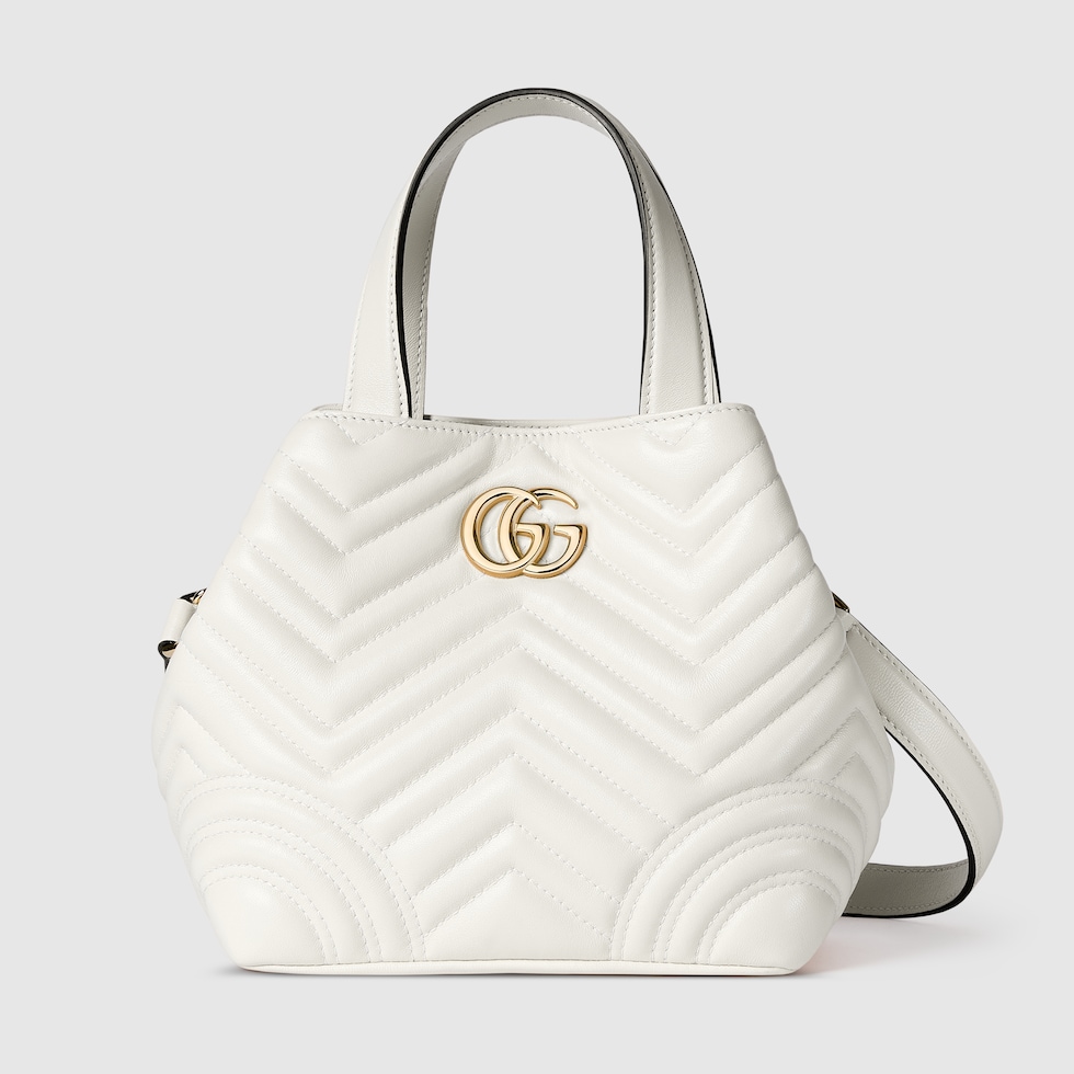 Gucci Betty small tote bag in white leather | GUCCI® UK