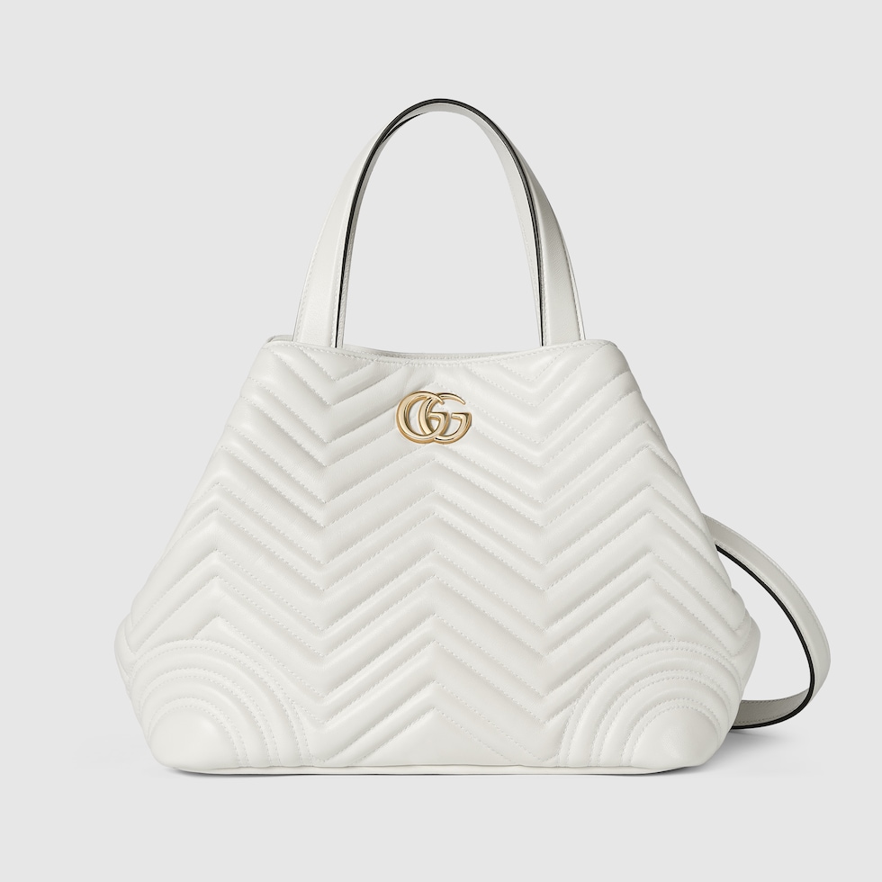 Gucci Betty medium tote bag in white leather | GUCCI® US