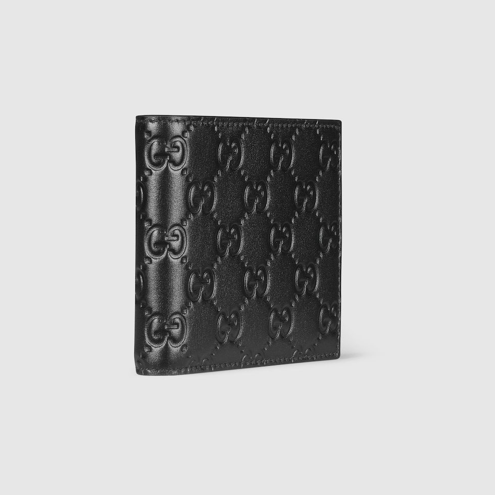 GG Emblem coin wallet in black GG leather | GUCCI® AU