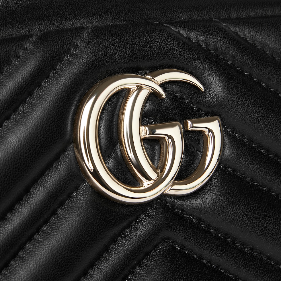 GG Marmont small camera bag in black leather | GUCCI® US