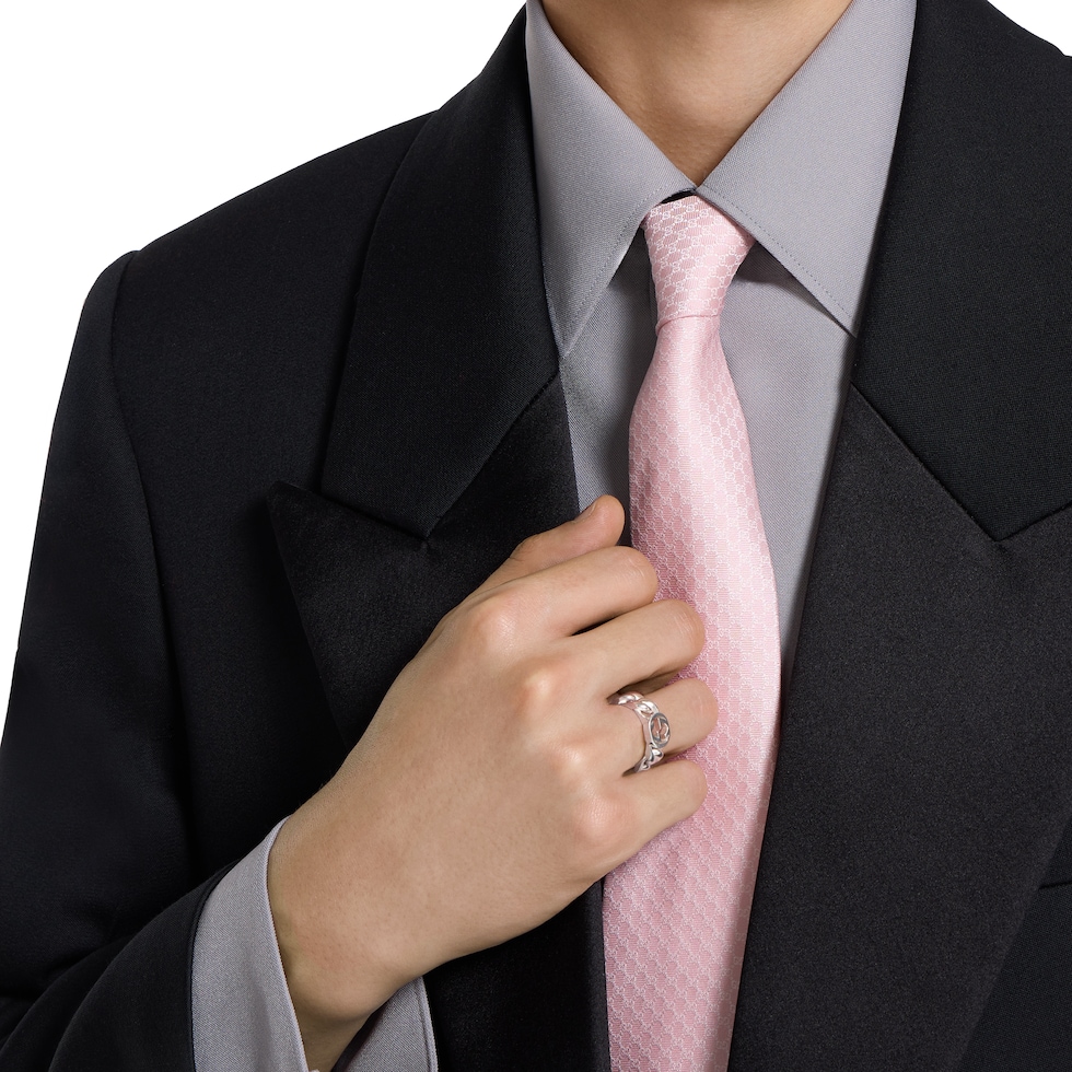 Gucci Interlocking ring in 925 sterling silver | GUCCI® US