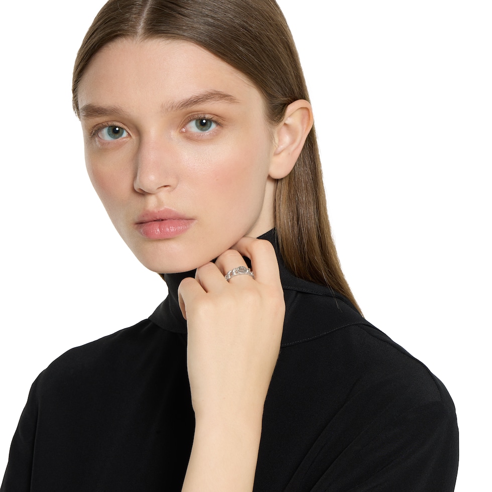 Gucci Interlocking ring in 925 sterling silver | GUCCI® US