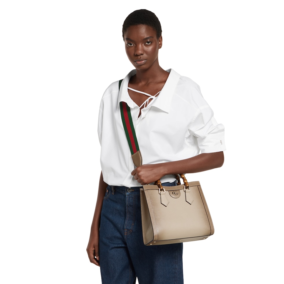 Gucci Diana medium tote bag in gradient beige leather | GUCCI® UK