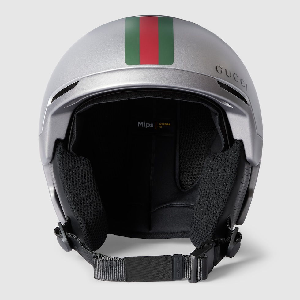 Casco da sci Gucci x HEAD in argento | GUCCI® IT