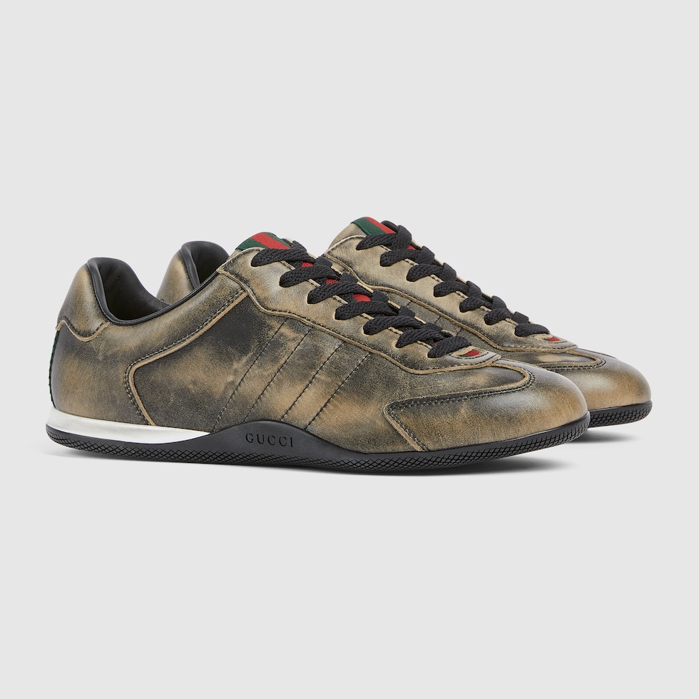 Women's Gucci Shift trainers in black leather | GUCCI® SE