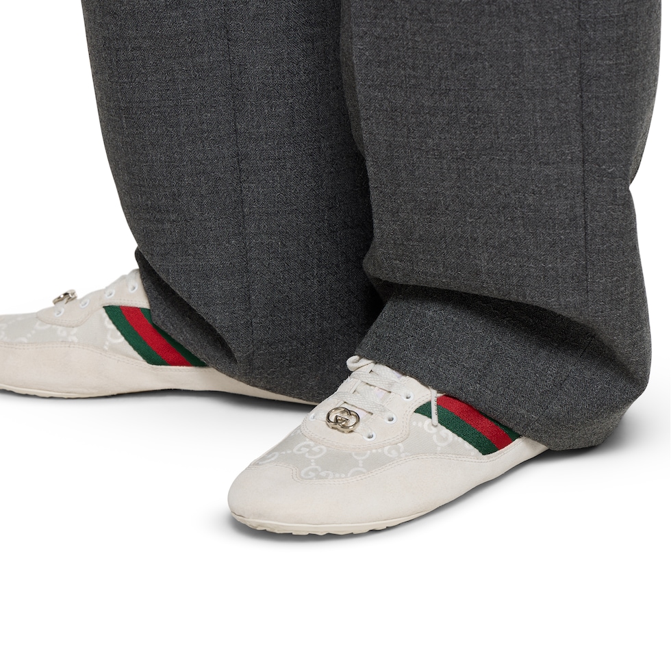 Baskets Gucci Shift pour femme en toile GG blanche | GUCCI® FR