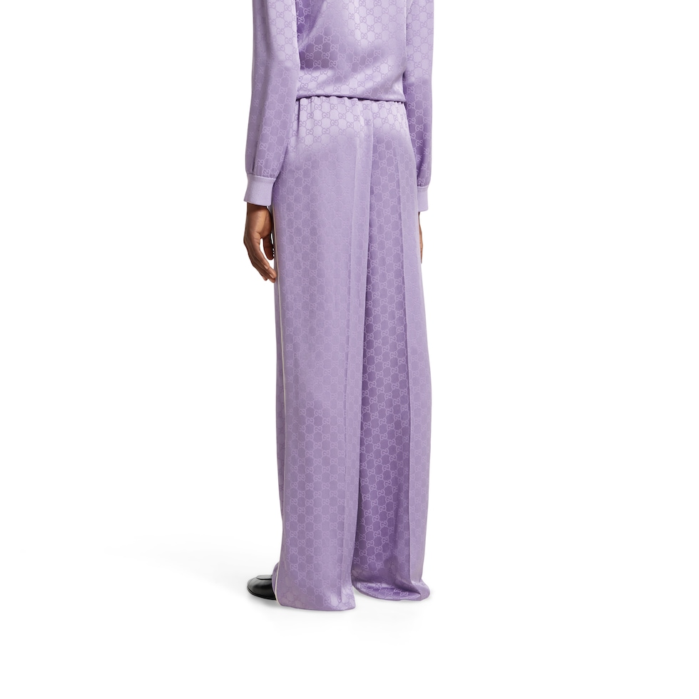 GG jacquard pants in lilac | GUCCI® ZA