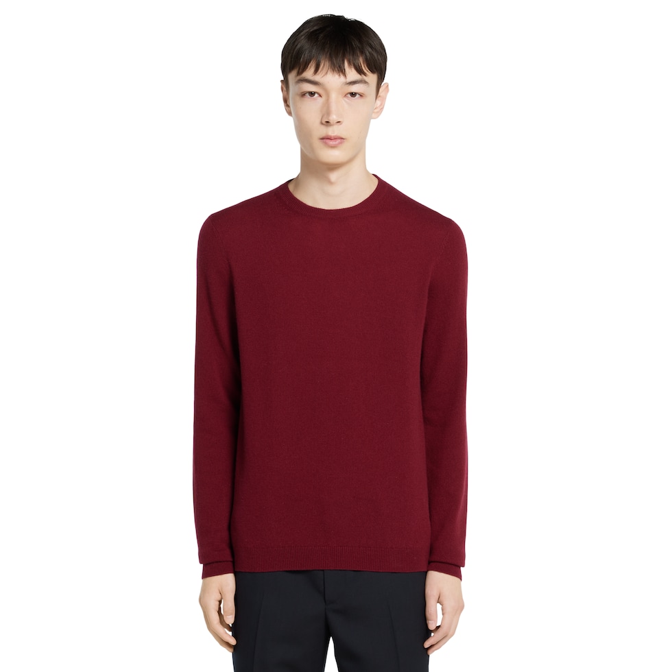 Fine cashmere sweater in Gucci Rosso Ancora | GUCCI® US