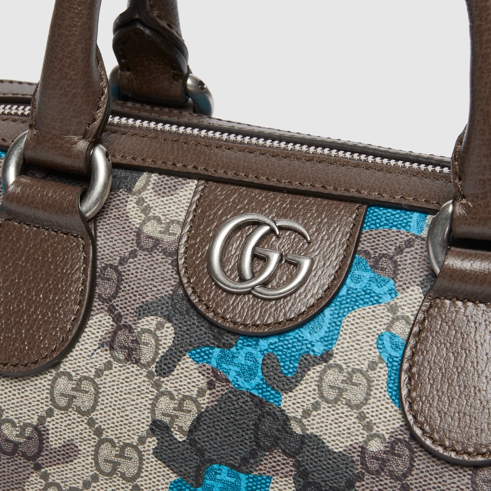 GG small duffle bag in blue GG fabric | GUCCI® TR