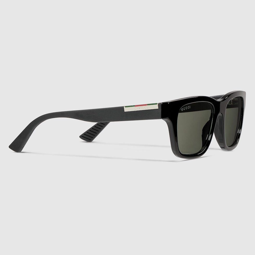 Square frame sunglasses in black | GUCCI® US
