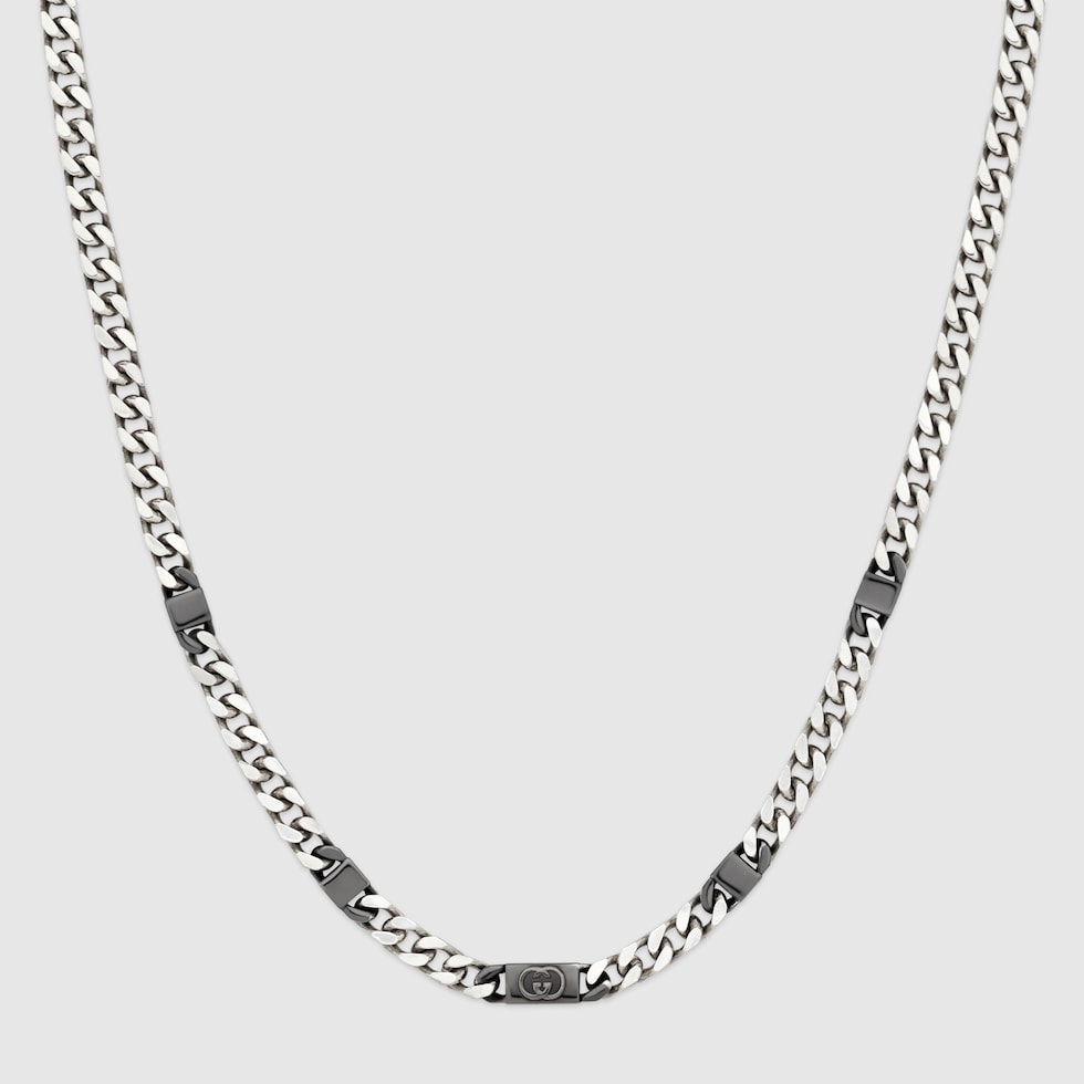 Gucci Interlocking necklace in 925 sterling silver | GUCCI® US