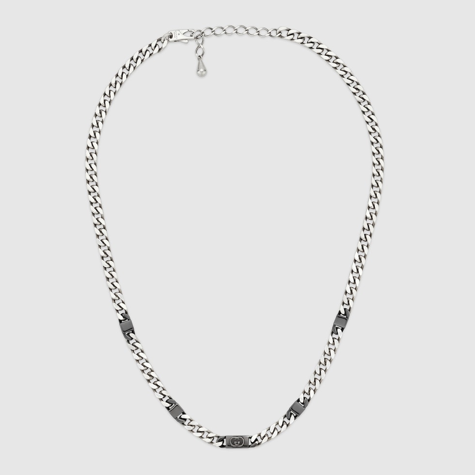 Gucci Interlocking necklace in 925 sterling silver | GUCCI® US