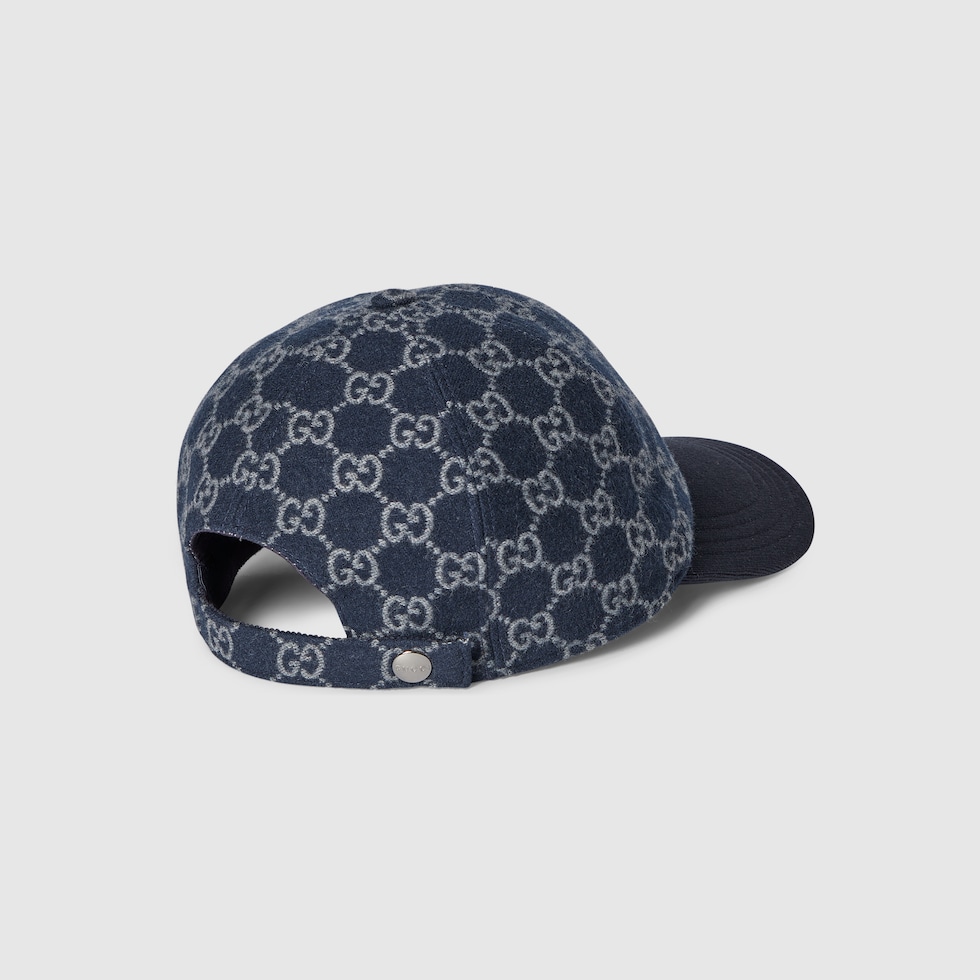 GG knit fabric baseball hat in blue and light blue | GUCCI® NZ