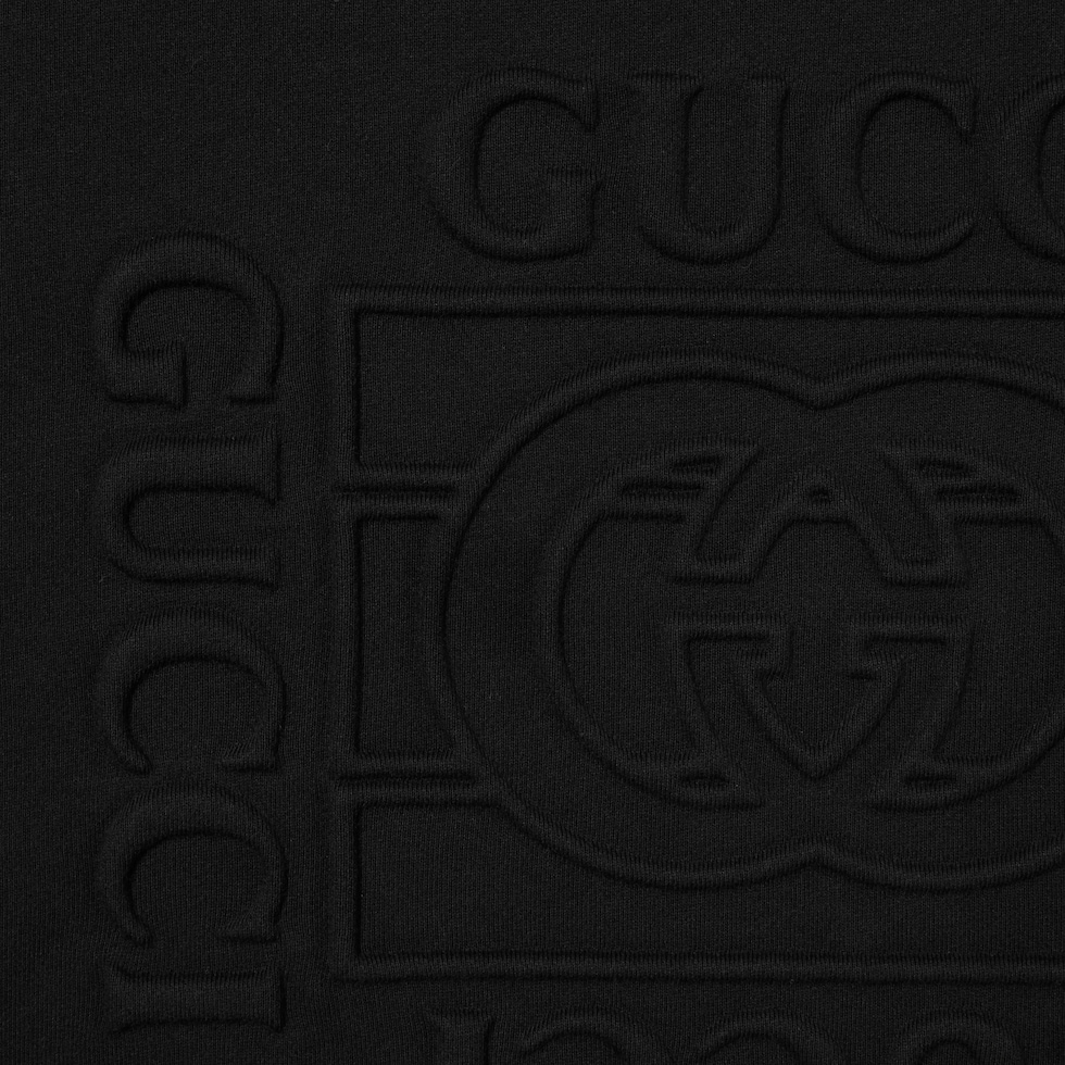 Sweatshirt aus gebürstetem Baumwolljersey in schwarz | GUCCI® DE