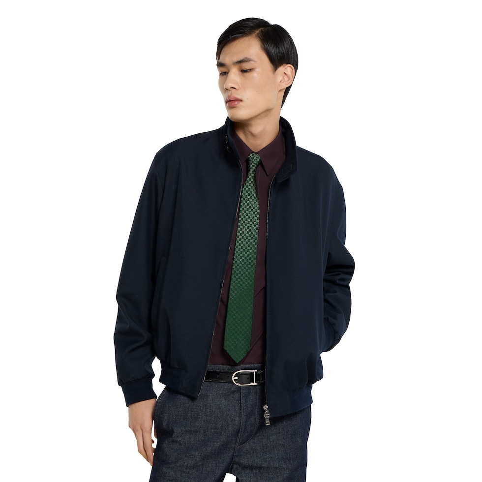 Cravatta in seta GG jacquard in verde e verde chiaro | GUCCI® IT