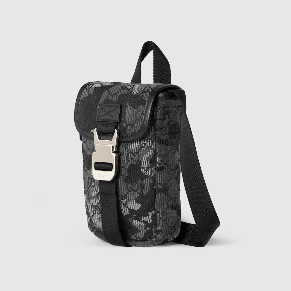 GG canvas mini bag in black camouflage GG canvas | GUCCI® US