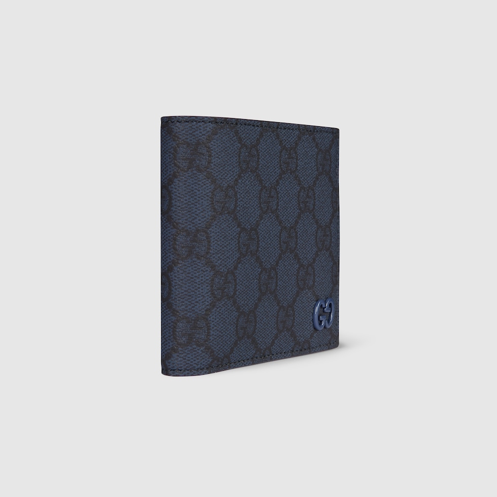 Bordeaux interior GG coin wallet in dark blue GG Supreme | GUCCI® US