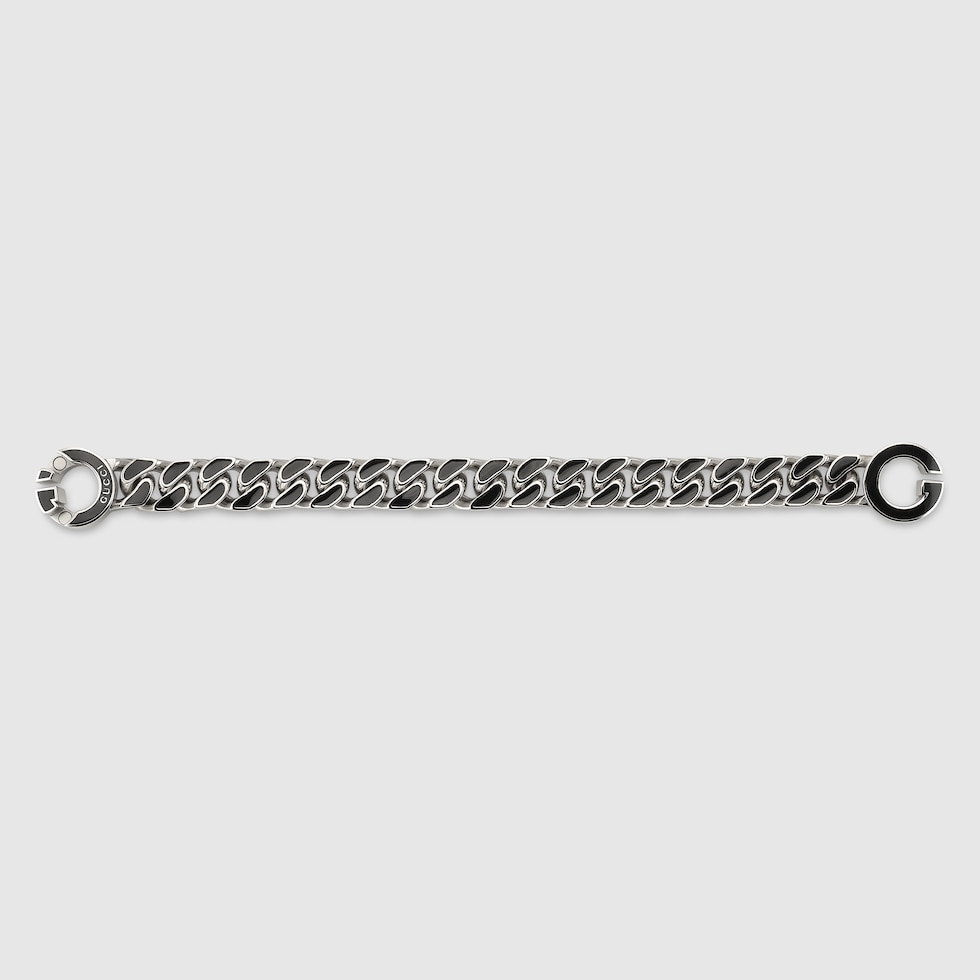 Gucci Interlocking chain bracelet in palladium-toned brass | GUCCI® ZA