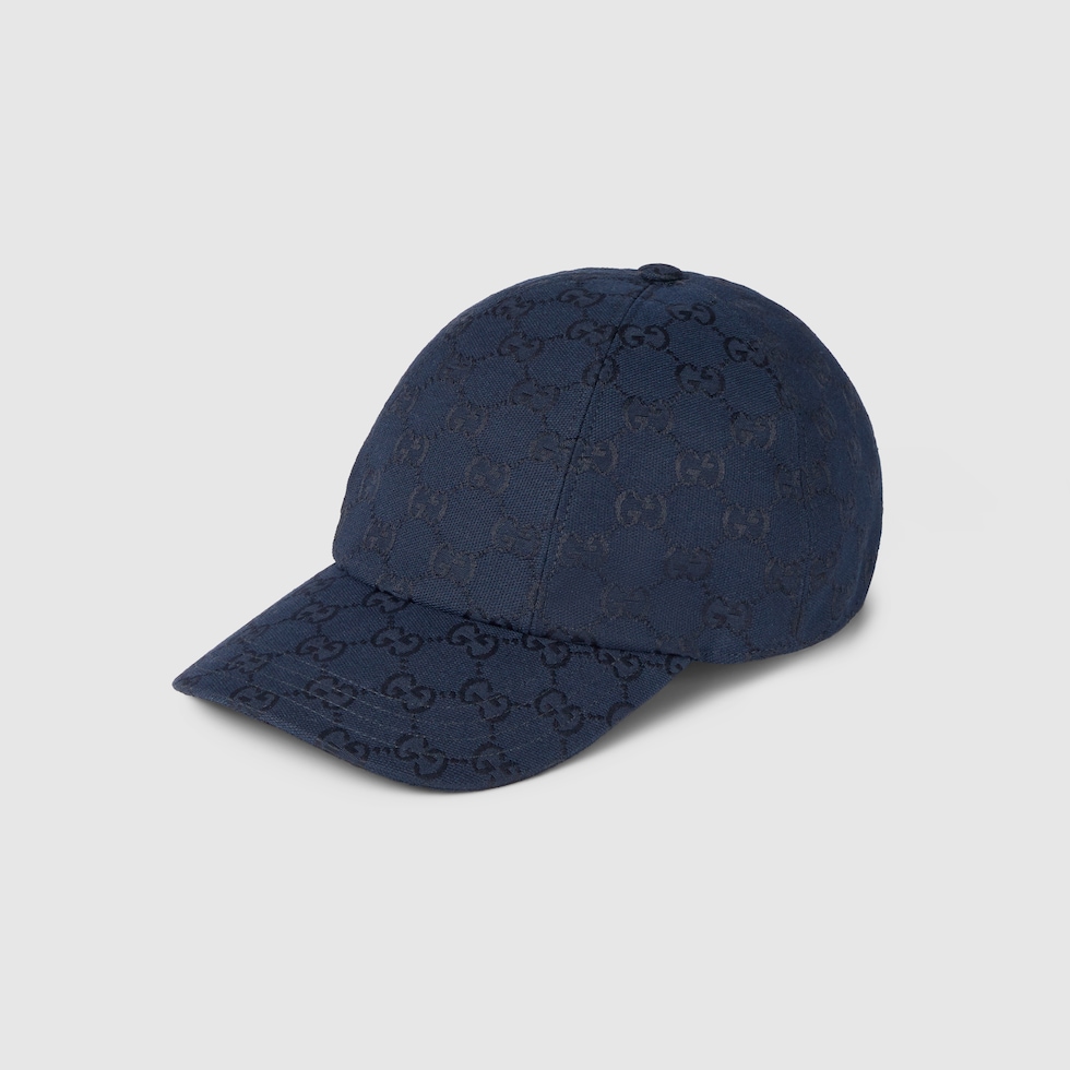 GG canvas baseball hat in dark blue | GUCCI® SG
