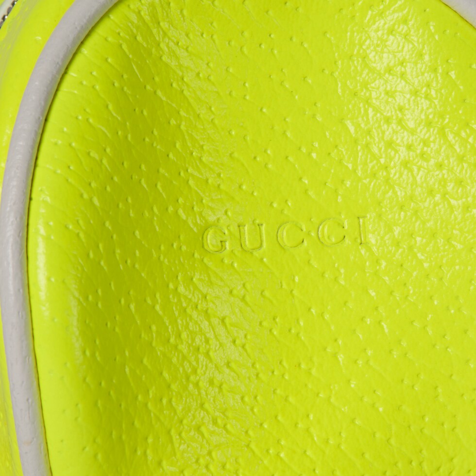 Coin wallet in acid green leather | GUCCI® UK