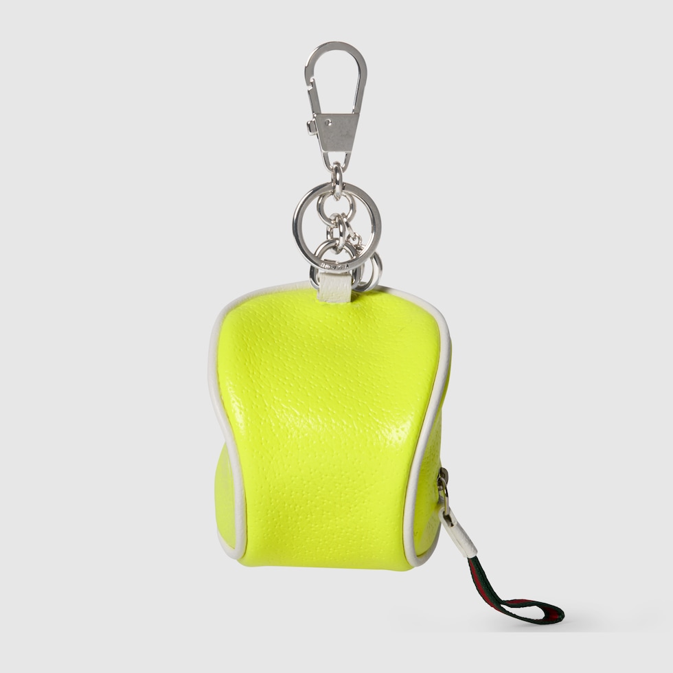 Coin wallet in acid green leather | GUCCI® US