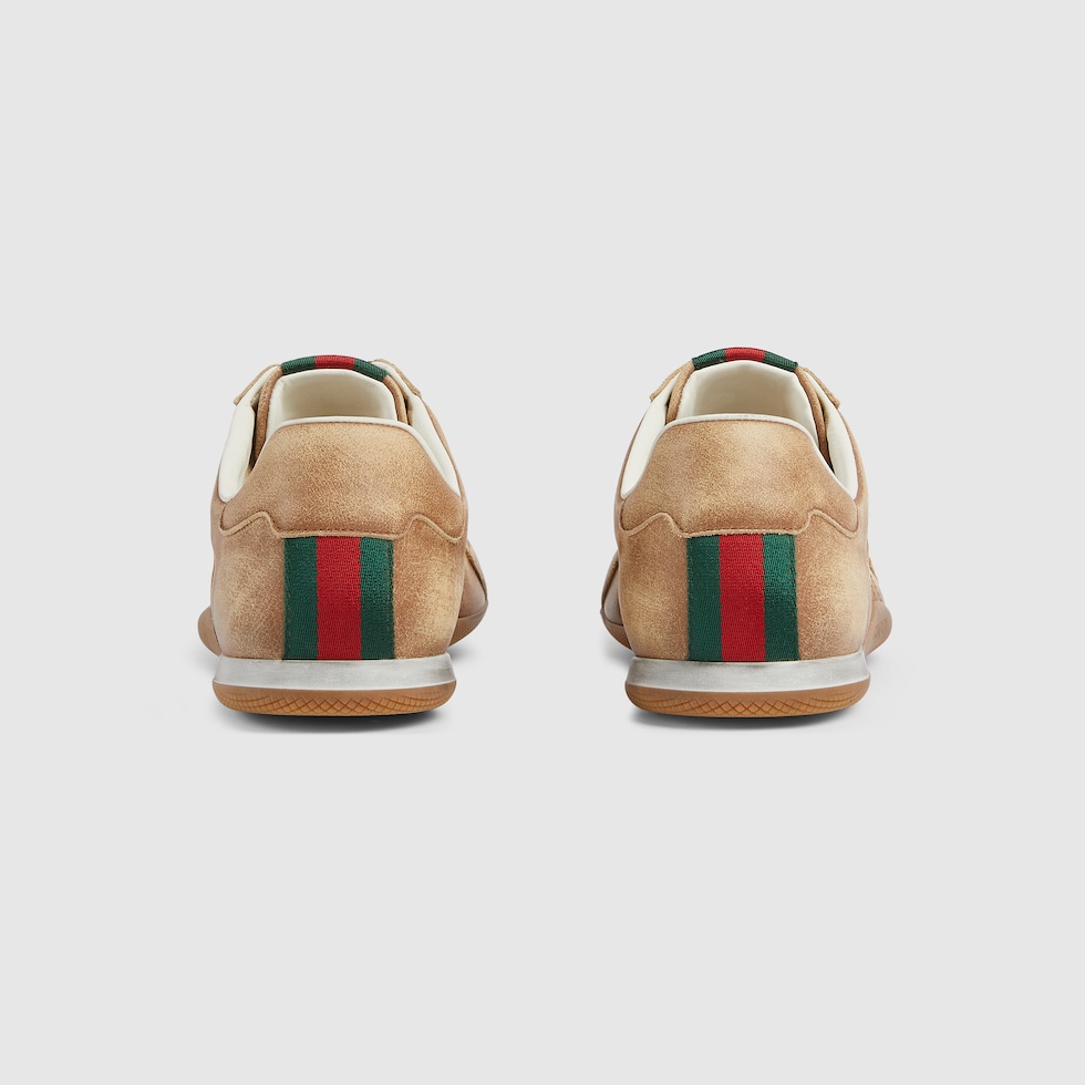 Men's Gucci Shift trainers in brown leather | GUCCI® TR