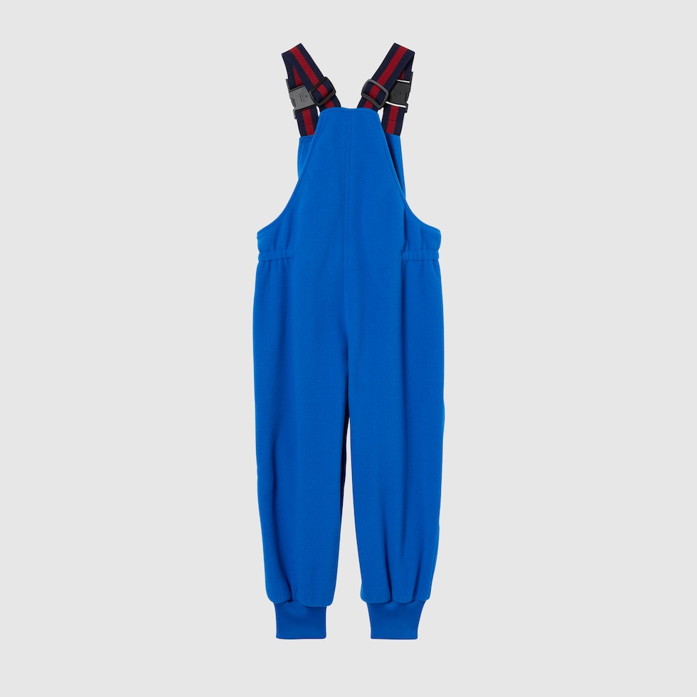 Children's fleece overall in blue | GUCCI® US