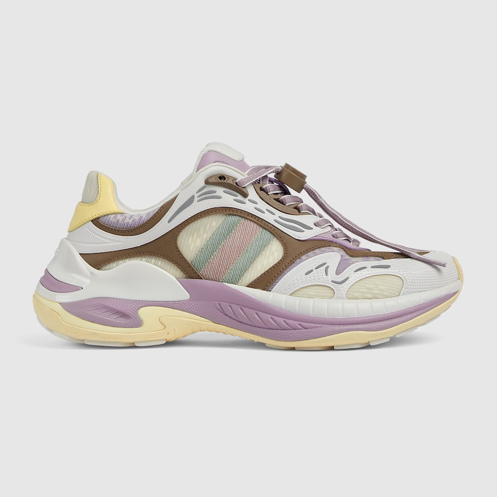 Women's Gucci 2.0 trainers in ivory and red mesh and leather | GUCCI® PL