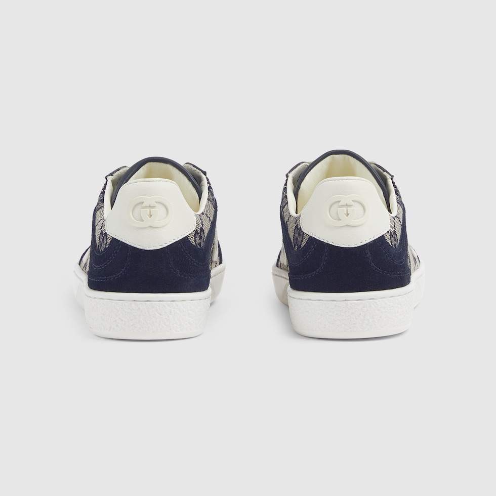 Children's G74 sneaker in beige and blue GG canvas | GUCCI® US