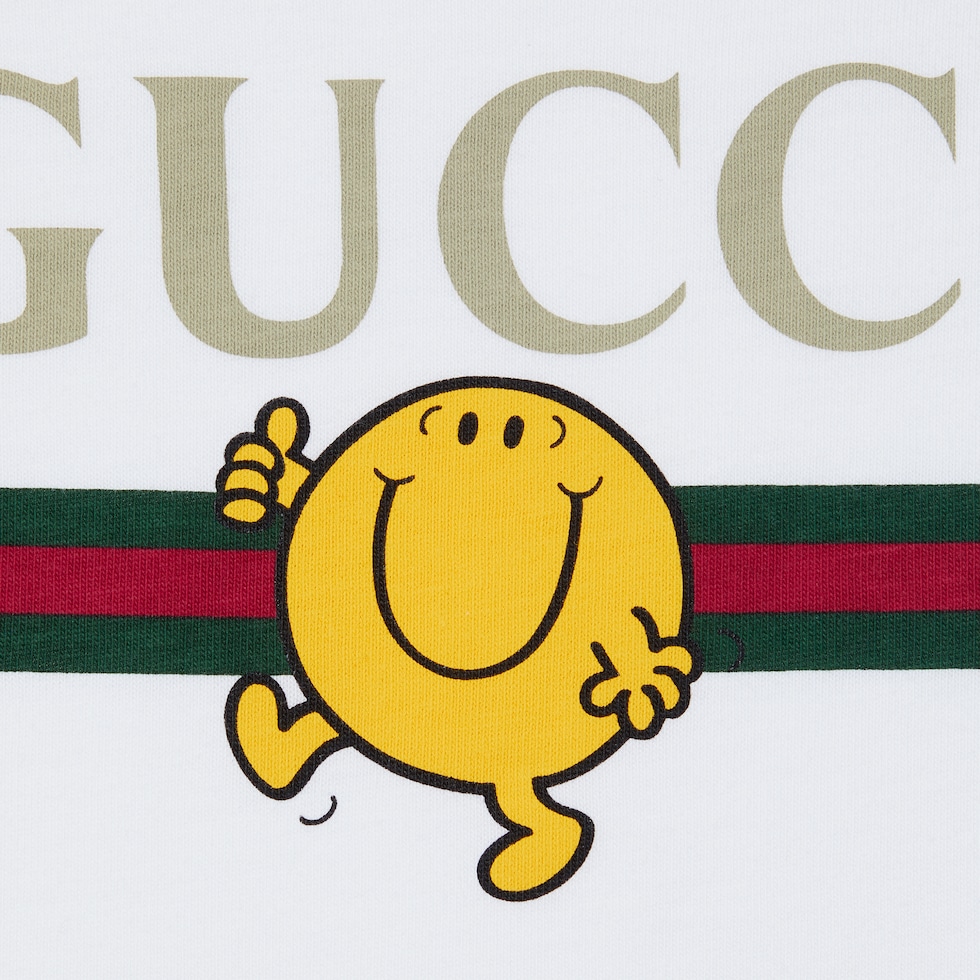 Children's cotton T-shirt with print in white | GUCCI® AU