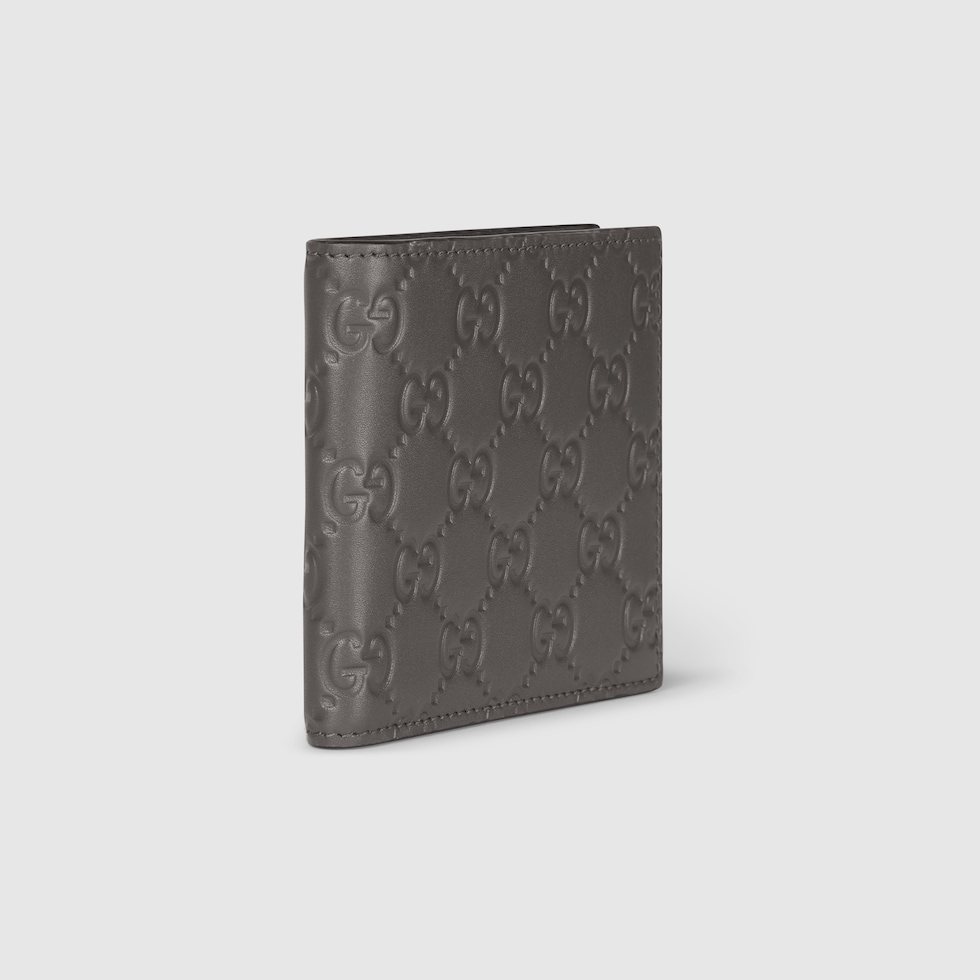 GG Emblem coin wallet in grey GG leather | GUCCI® JP