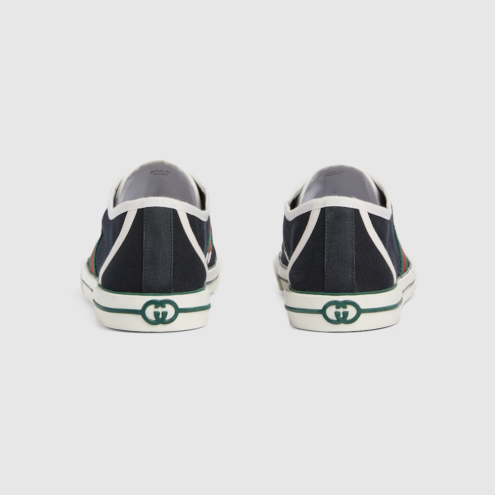 Men's Gucci Tennis 1977 trainers in black canvas | GUCCI® BE