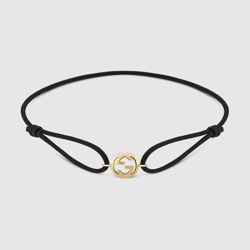 Gucci Interlocking 18k charm bracelet in 18k yellow gold | GUCCI® US