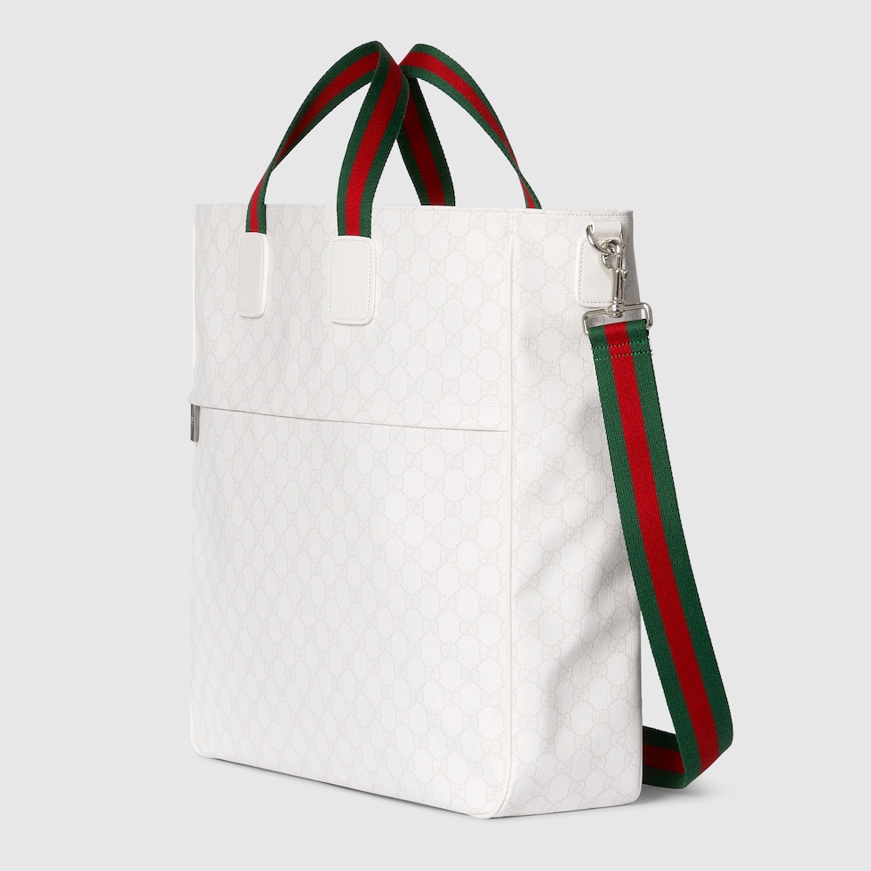 Large crossbody bag in white GG Supreme | GUCCI® AU