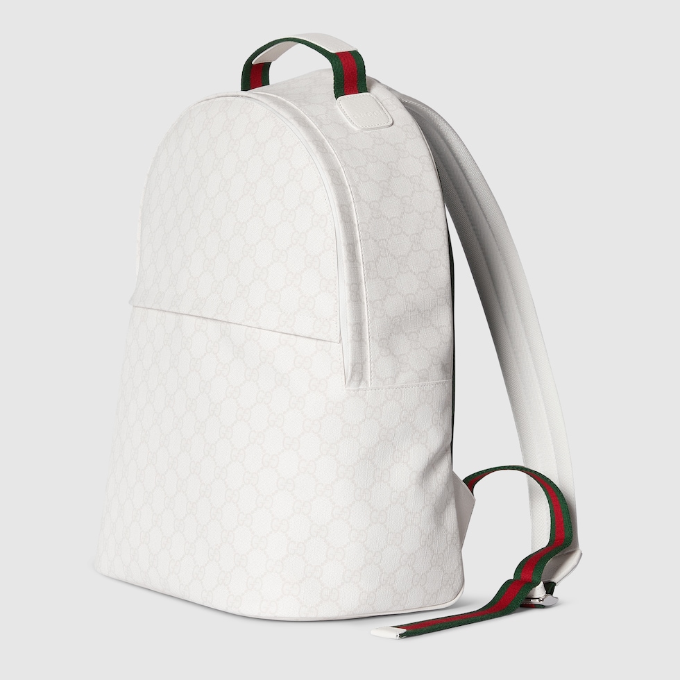 Medium GG backpack in white GG Supreme | GUCCI® US