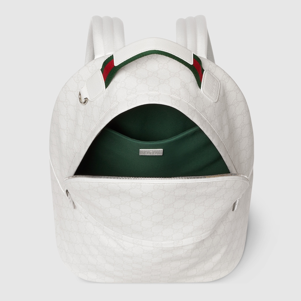 Medium GG backpack in white GG Supreme | GUCCI® US