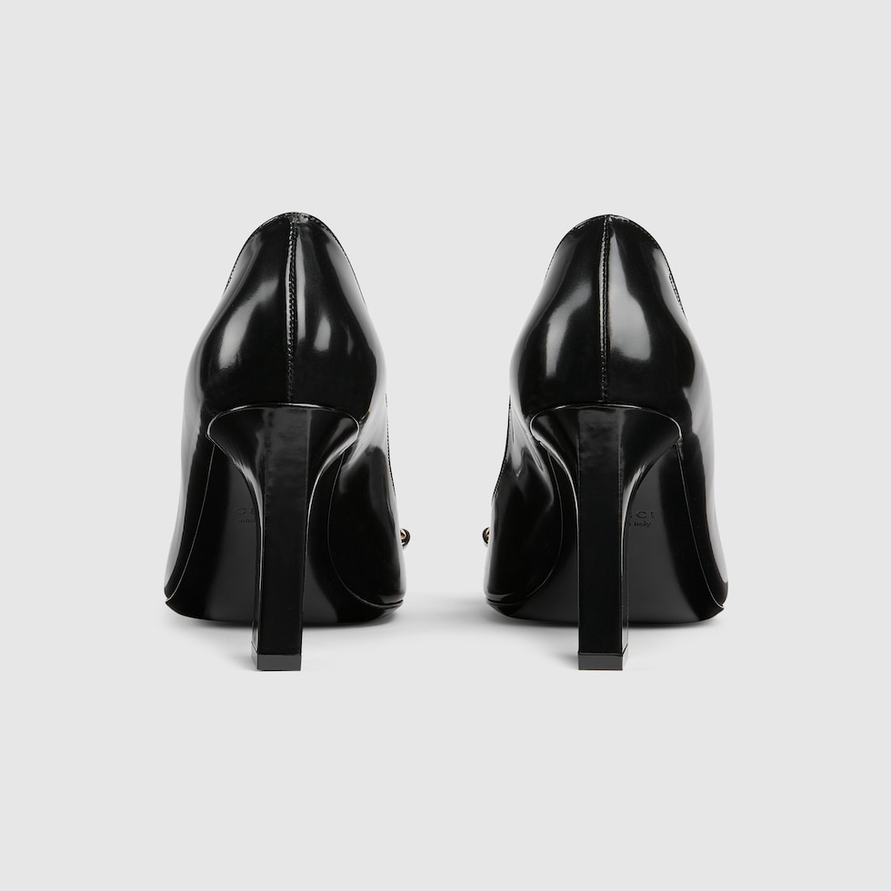 Women's Signora pump in black leather | GUCCI® NL