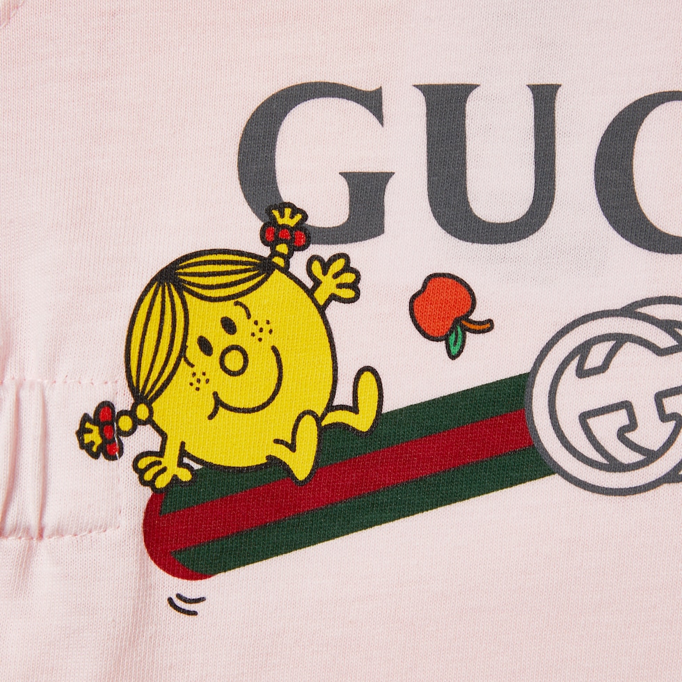 Baby two-piece gift set with print in pale pink | GUCCI® US