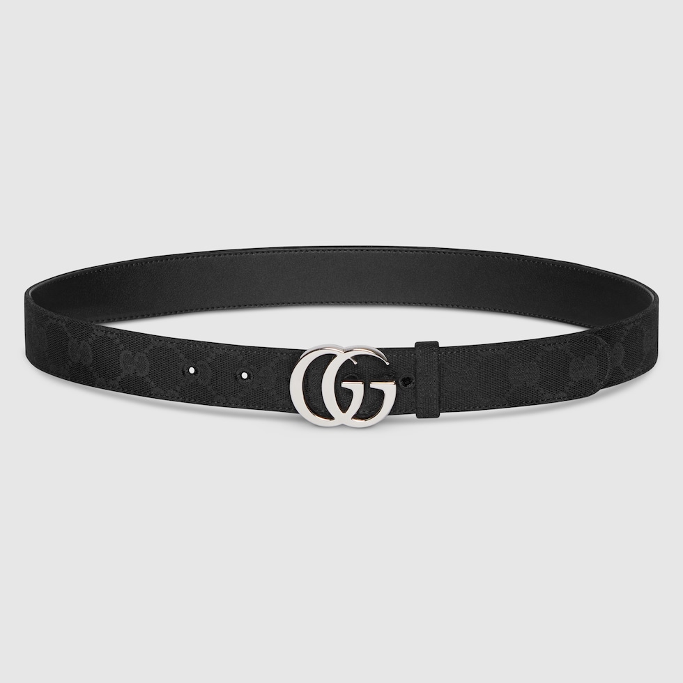 GG Marmont belt in black GG canvas | GUCCI® AU