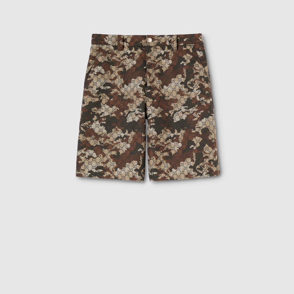 GG marbled cotton denim jacquard trousers in multicolour | GUCCI® NZ
