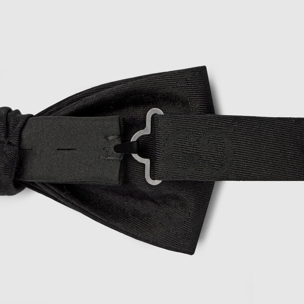 GG cotton silk bow tie in black | GUCCI® SG