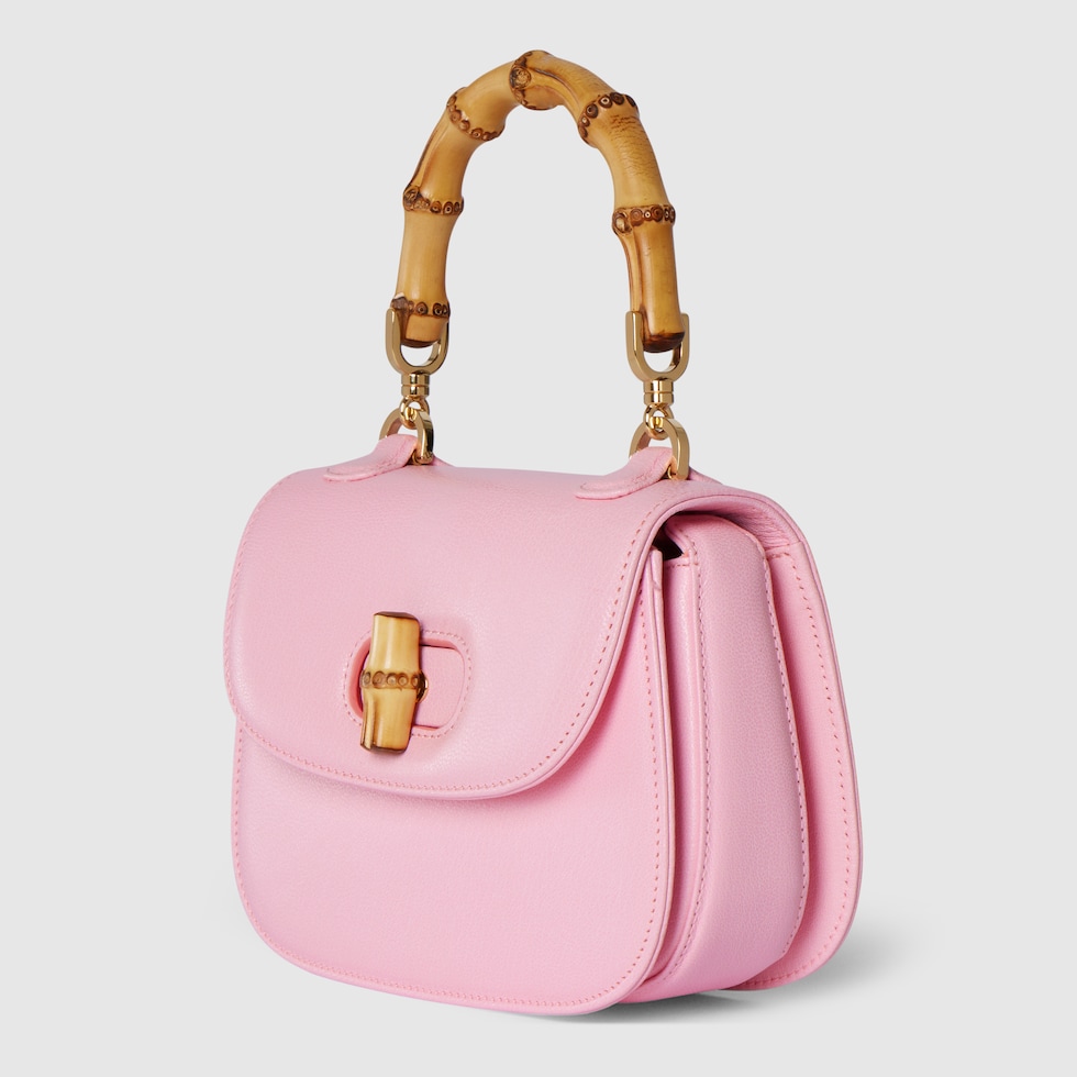 Gucci Bamboo 1947 mini bag in light pink leather | GUCCI® US