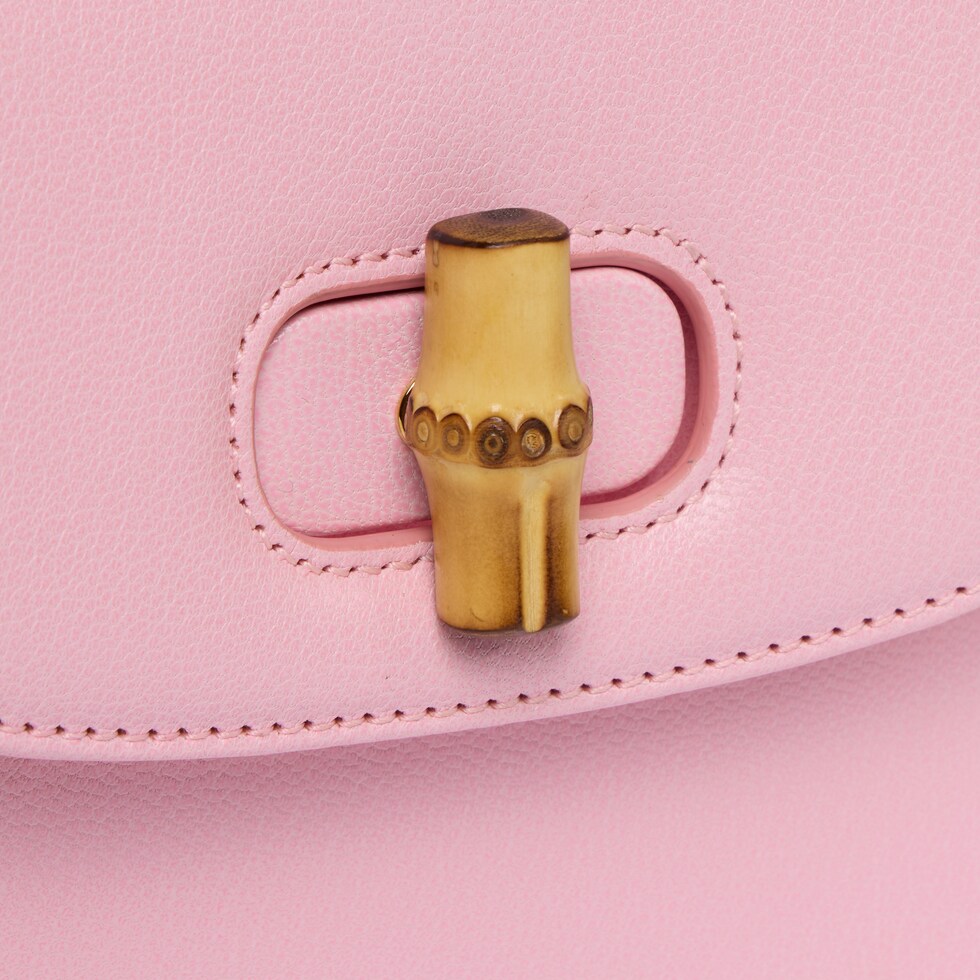 Gucci Bamboo 1947 mini bag in light pink leather | GUCCI® US