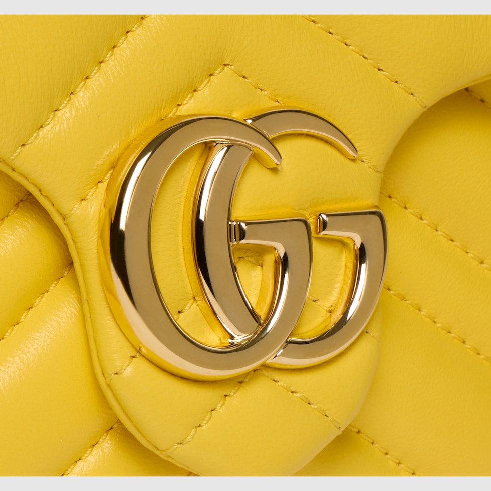 Minibolso GG Marmont en piel amarilla | GUCCI® ES