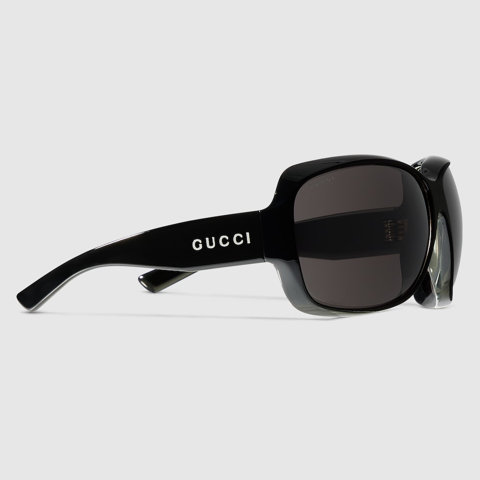 Square frame sunglasses in black | GUCCI® US