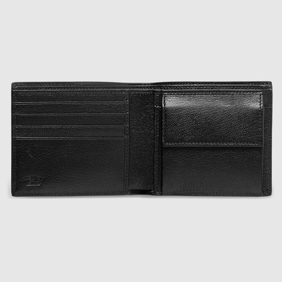 Lira coin wallet in black leather | GUCCI® QA