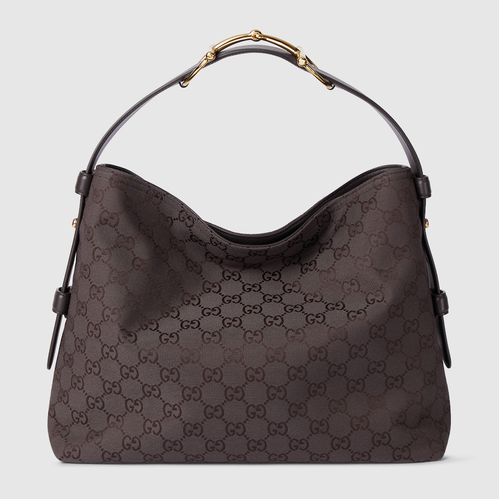 Gucci Beatrix medium tote bag in brown and dark brown GG canvas | GUCCI® CA