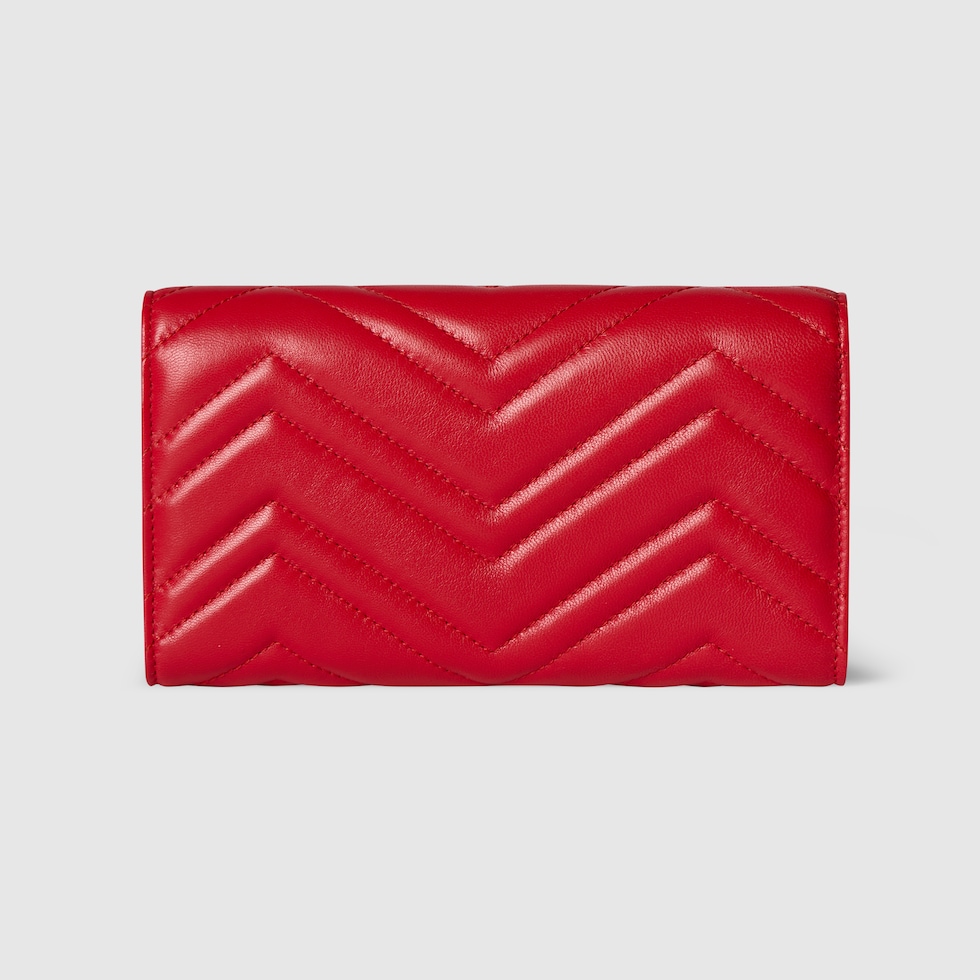 GG Marmont continental wallet in bright red leather | GUCCI® UK